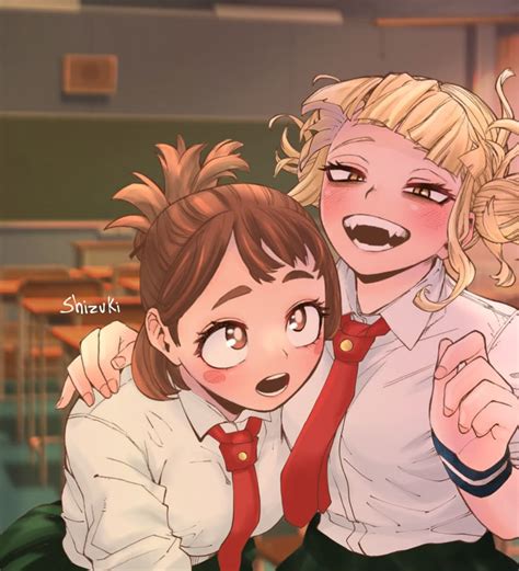 Two Anime Characters Are Posing For The Camera
