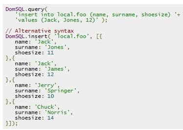 DomSQL Base De Datos Javascript Un Poco De Java