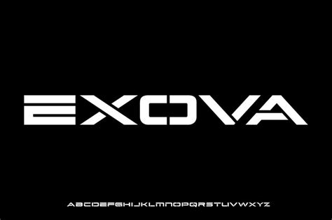 Premium Vector Strong Bold Modern Futuristic Display Font Vector