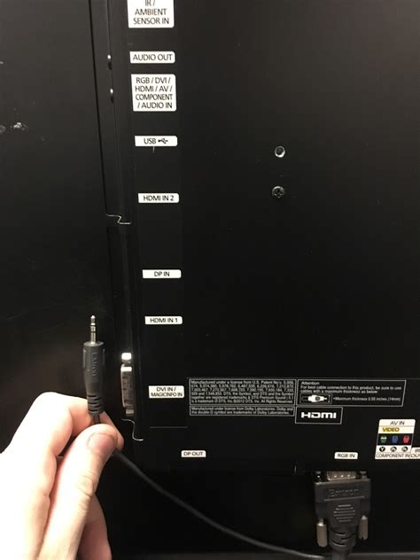 The Audio Input On The Screen Is At The Top Not Down The Bottom By The Analog VGA Input And The