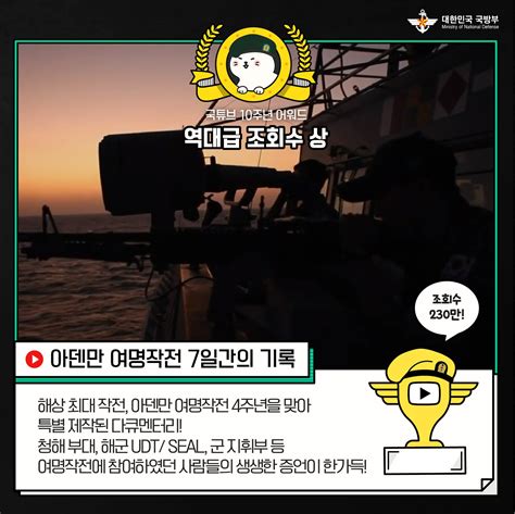 대한민국 국방부 국튜브 활용 안내서 10주년 특집 역대급 국방영상 축~하~합~니~다 Facebook