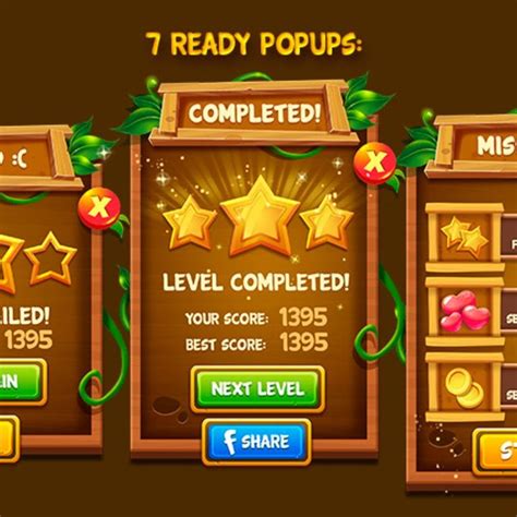 Faitytale Wooden Game Ui Pack With Animated Dialogs 2d Icons Unity Asset Store In 2025