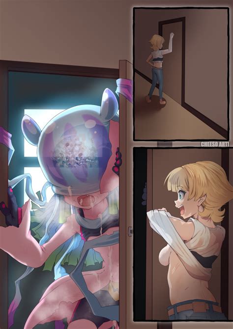 Rule 34 Blonde Hair Blue Eyes Blush Breasts Cheesoart Covered In Cum Cum Cum In Mouth Digimon