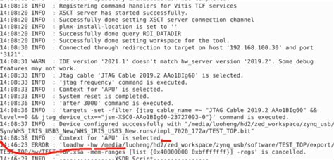 Vitis20211 Launching Debugger Always No Response In Loadhw Hw Xxxx