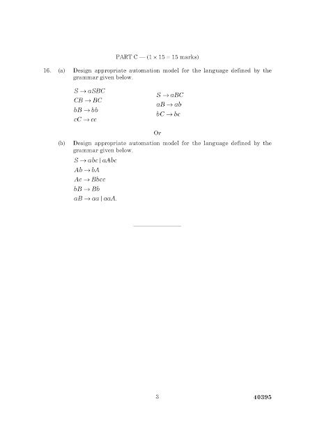 Anna University Cs 8501 Theory Of Computation For Computer Science And Engineering November