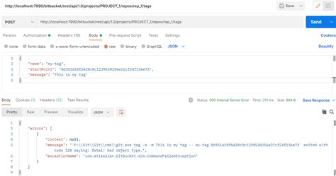 Solved Create Tag Using Rest Api For Bitbucket Server