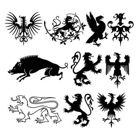 Animal Heraldic Design Elements Craftsmanspace