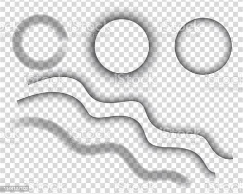 고립 된 벡터 그림자 라운드 및 물결 모양의 그림자 효과의 집합입니다 디자인 요소 0명에 대한 스톡 벡터 아트 및 기타 이미지