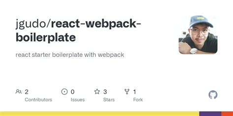 Github Jgudoreact Webpack Boilerplate React Starter Boilerplate With Webpack