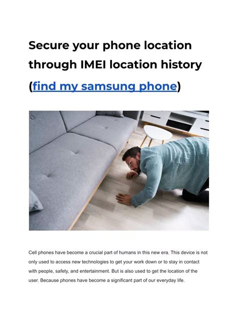 Ppt Secure Your Phone Location Through Imei Location History