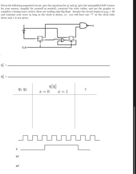 Solved Given The Following Sequential Circuit Give The