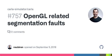 Opengl Related Segmentation Faults · Issue 757 · Carla Simulatorcarla