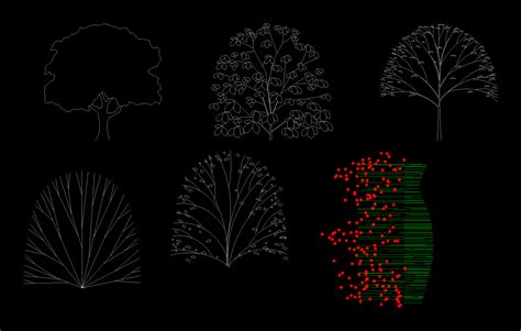 Tree Diversity In Elevation DWG 108 12 KB CAD Library