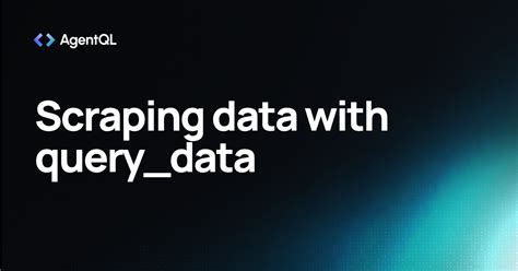 Scraping Data With Querydata Agentql