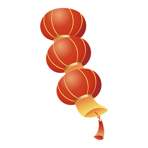 中国风新年春节立体灯笼png