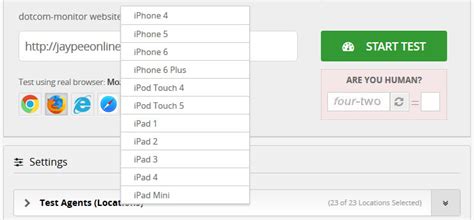 Dotcom Monitor Website Speed Test Jaypeeonline