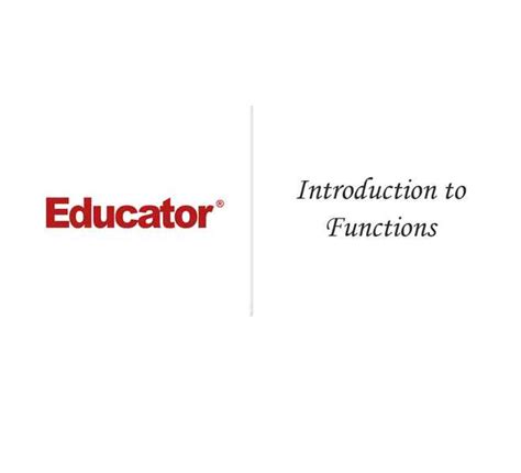 13 Introduction To Functions Algebra 1