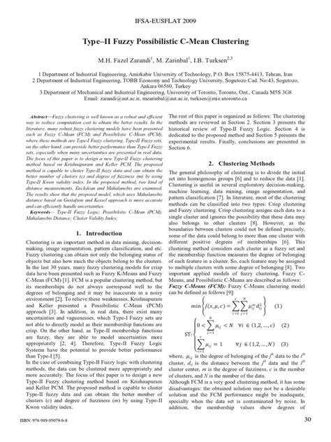 type ii fuzzy possibilistic c mean clustering m h fazel zarandi m