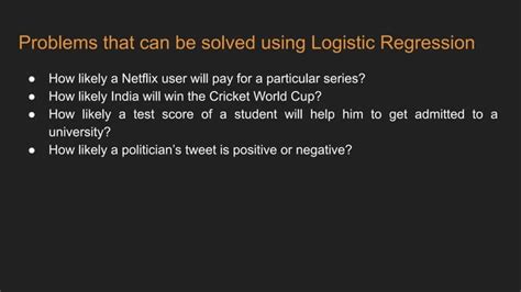 Logistic Regression Use Case Background Advantages