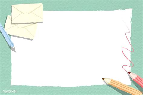 White Blank Notebook Frame On Green Background