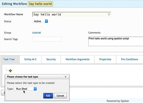 Running A Basic Workflow Epsilon Cluster User Guide