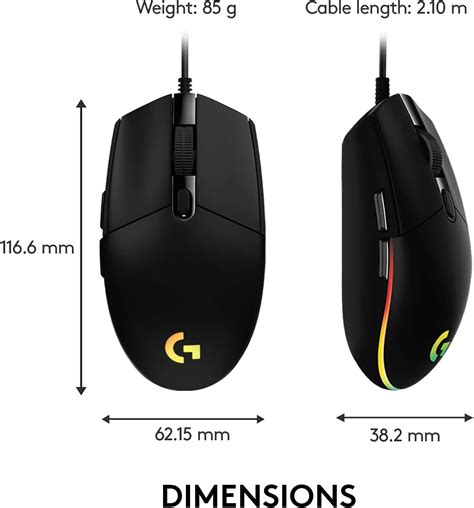 Buy Logitech G203 Lightsync Optical Wired Gaming Mouse Rgb Black Open Sealed With Best Price