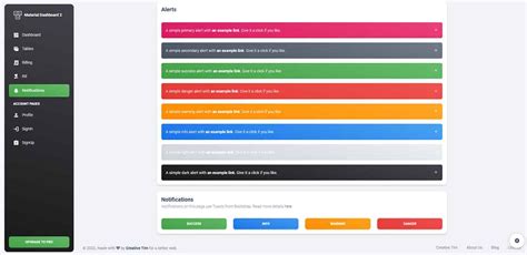 Vue3 Material Dashboard Free Product