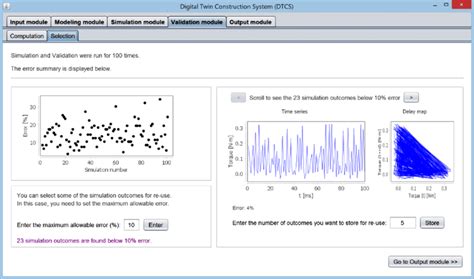 Screen Print Of The Selection Submodule In The Validation Module