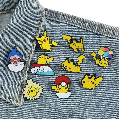 Pokemon Pikachu Playing Game Enamel Pin Distinct Enamel Pins