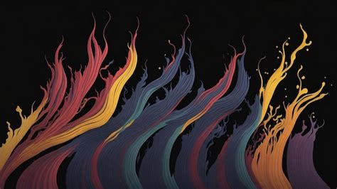 Premium Ai Image Flowing Colour Spectrum