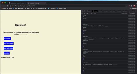 question 5 · issue 8 · rekhaselvan01 my codequiz · github
