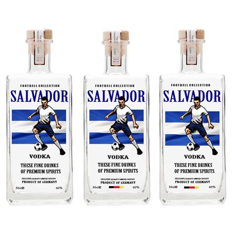 Wc Football El Salvador Collection 50cl 40 Premium Vodka Germany