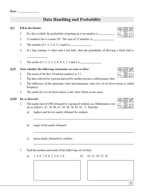 Ws Cb Vii Data Handling And Probability Pdf Mean Mode Ws Cb Vii Data Handling And Probability Pdf Mean Mode