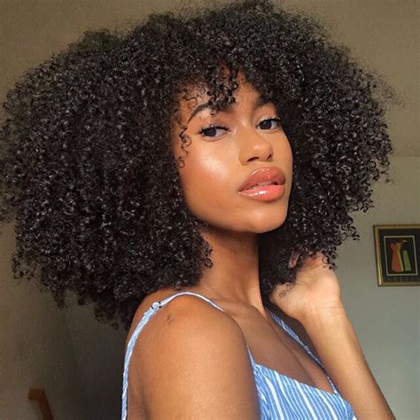 18 Afro Kinky Curly Wig With Bangs Brazilian Virgin Human Hair 200