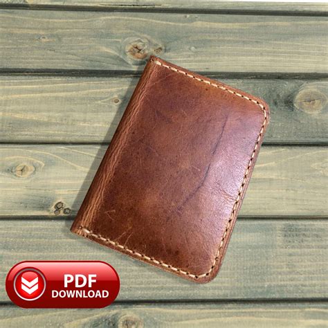 Leather Wallet Pattern Pdf Wallet Pattern Pdf Diy Leather Etsy