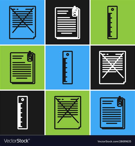 Set Line Exam Paper With Incorrect Answers Survey Vector Image