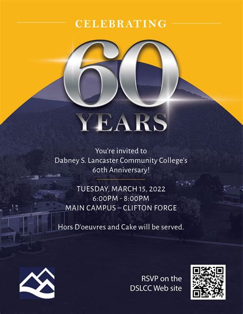 Join Us For Dabney S Lancaster Community Colleges 60th Anniversary Event Tuesday March 15