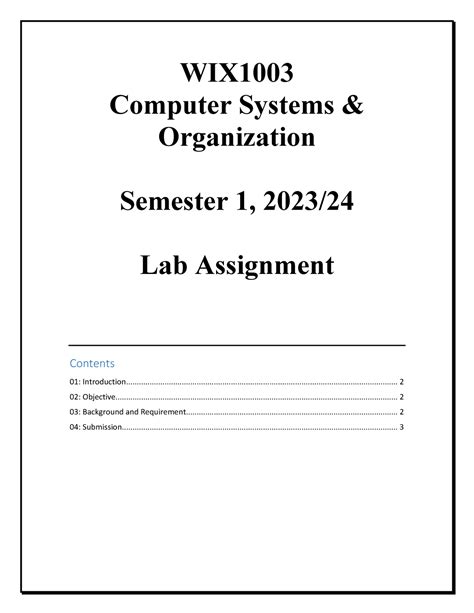Cso Traffic Light Lab Assignment Wix Computer Systems