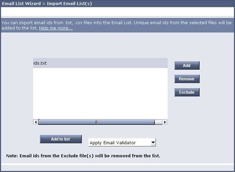 Bulk Email Marketing Software Import Email List Screenshot