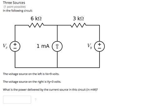 solved three sources in the following circuit the voltage