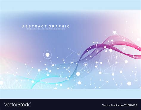 Big Genomic Data Visualization Dna Helix Vector Image