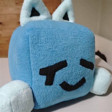 Big Cube Plush Toy Jsab Inspired Handmade Blue Fleece Plushie Etsy