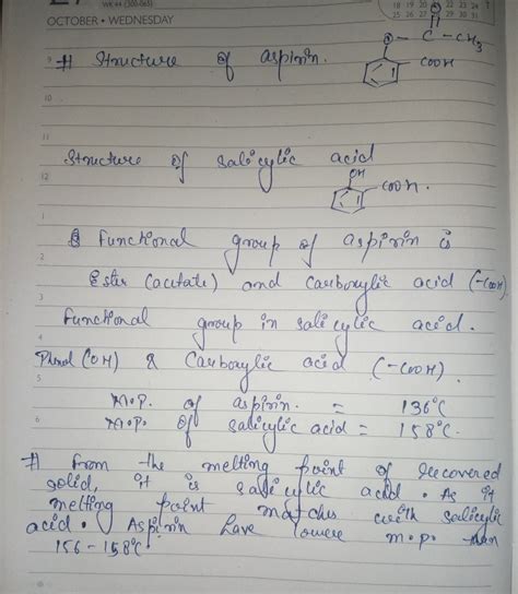 Solved Pre Lab Assignment For Lab 3 Synthesis Of Aspirin Draw The
