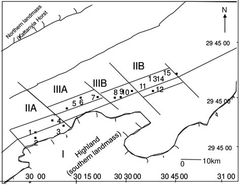 sketch map showing distribution of the proposed sub sectors i iia