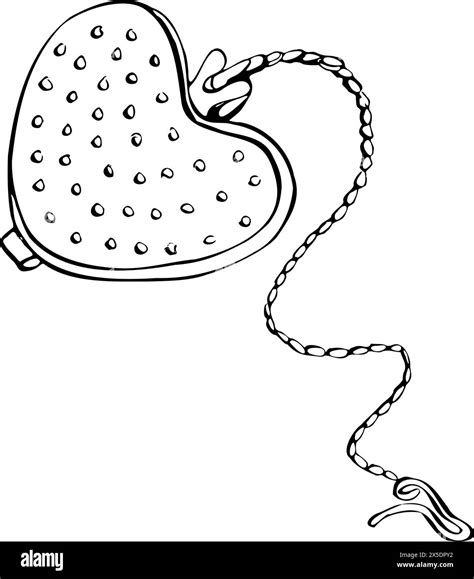 Line Tea Strainer In Victorian Style Vector Illustration Hand Drawn Contour Sketch On Isolated