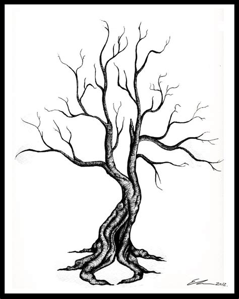 Dead Tree Silhouette Tattoo