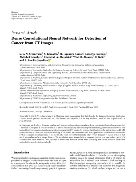 Download Pdf Dense Convolutional Neural Network For Detection Of