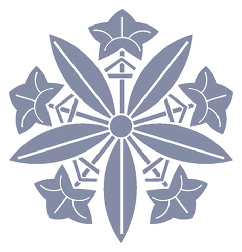 楽天市場家紋 ステッカー 久我竜胆 13cmサイズ 家紋番号 289ファンタジー工芸 楽天市場店