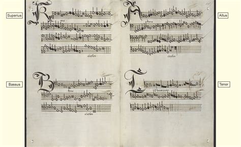 Polyphonic Music Notation In 1487 Obrecht Mass