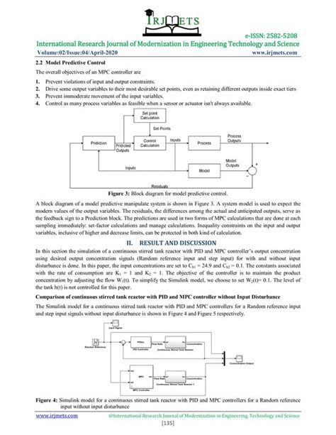 Comparison Of Pid And Mpc Controllers For Continuous Stirred Tank